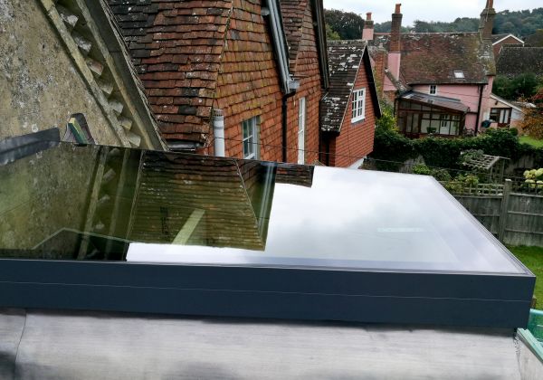 Bespoke shaped Pure Glass Flat Roof Light fitted at St Mary’s Hall ...